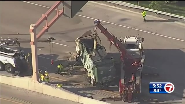 Gratigny Expressway reopens in Hialeah after dump truck rollover causes ...