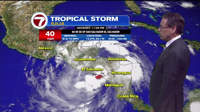 Hurricane Julia hits Nicaragua with torrential rainfall - WSVN 7News ...