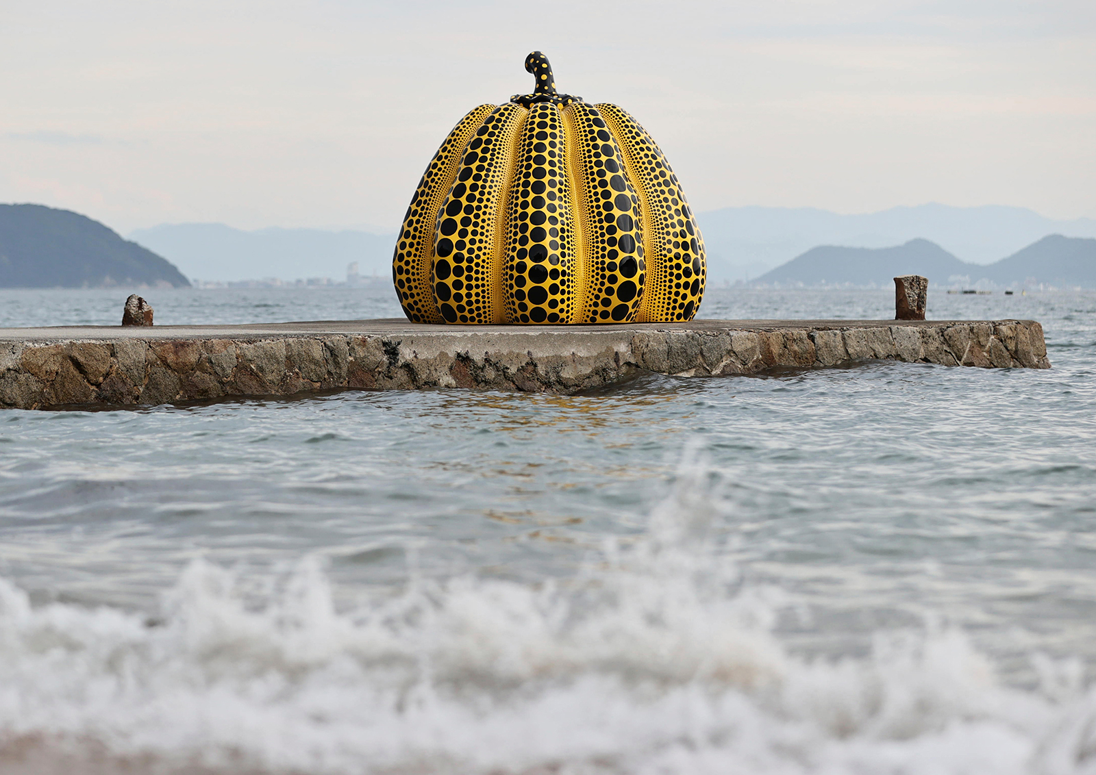 Yayoi Kusama’s yellow pumpkin sculpture is back on Naoshima Island ...