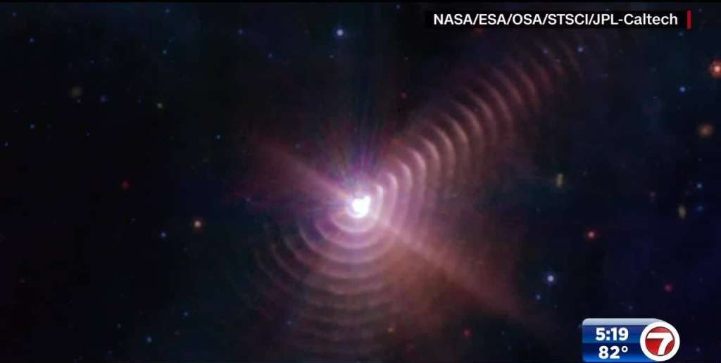 Webb telescope spies an unusual set of nested dust rings in space ...
