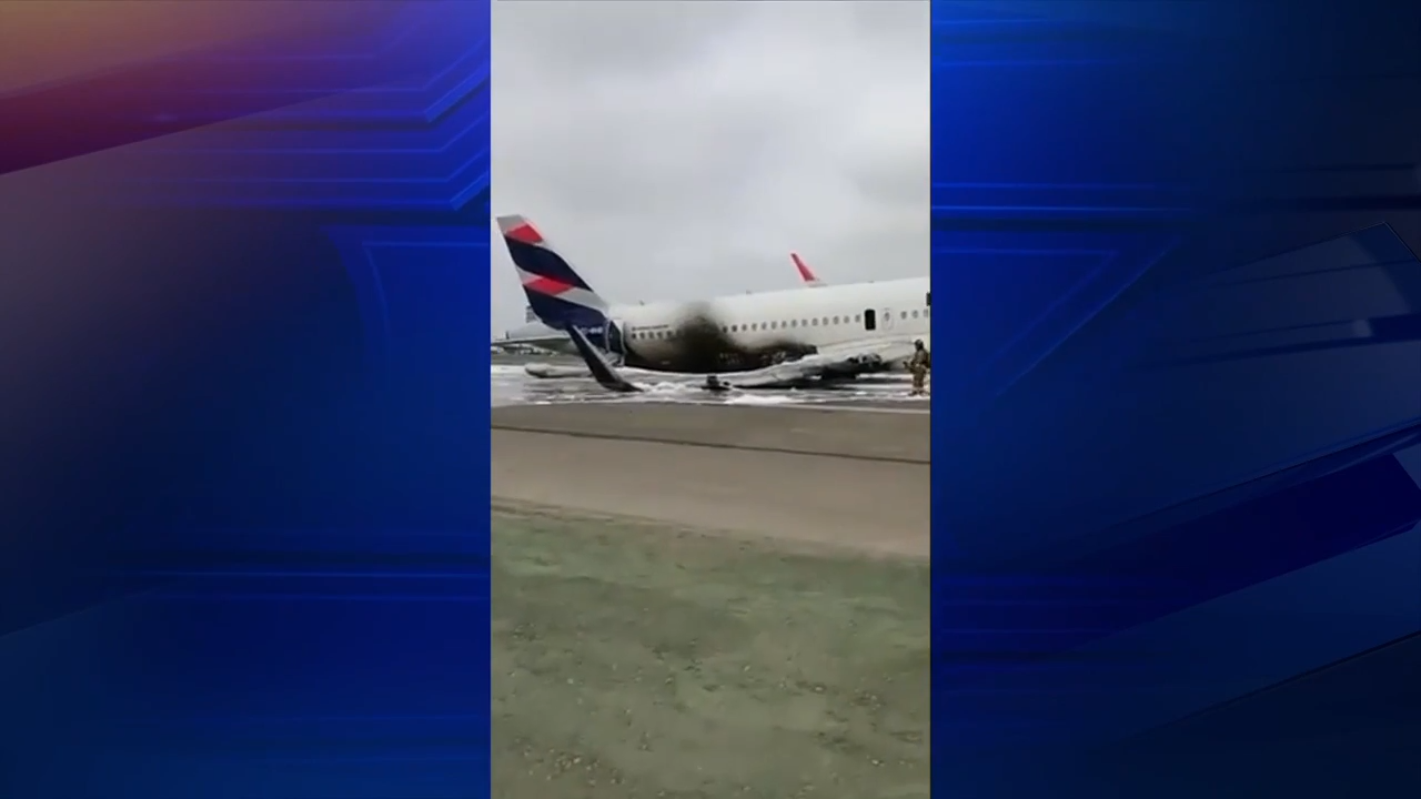 Plane hits vehicle on runway, catches fire at Lima’s airport - WSVN 7News | Miami News, Weather ...