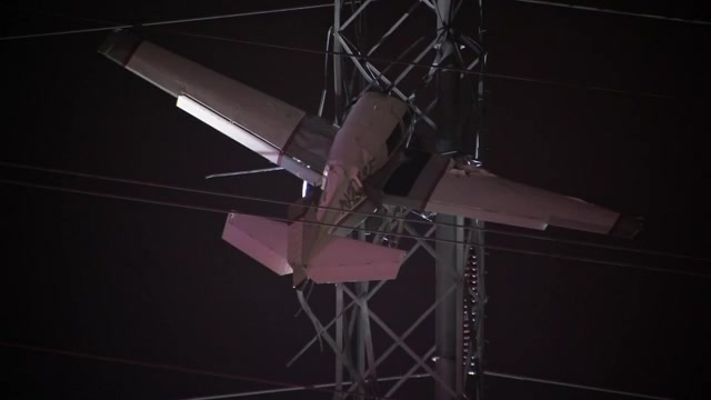 Plane caught in power lines after crash, 2 occupants unhurt – WSVN ...