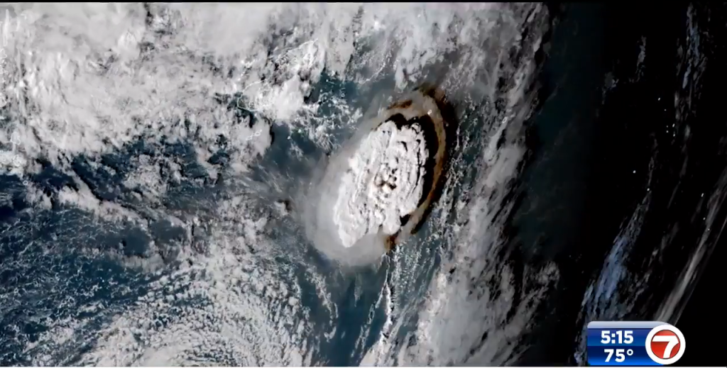 Tonga eruption’s towering plume reached the third layer of Earth’s ...