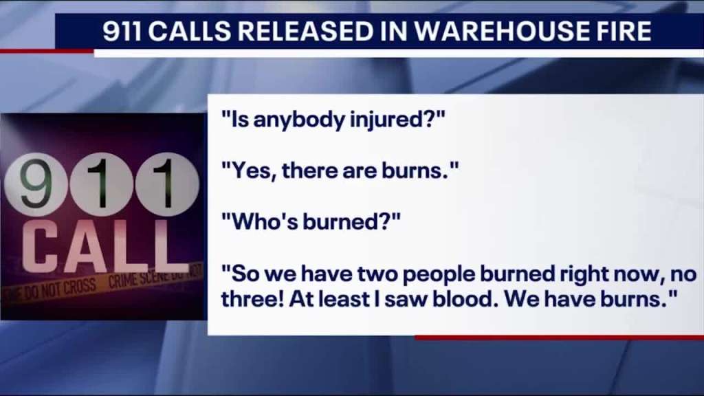 Police release 911 call made from inside fireworks warehouse blaze near ...