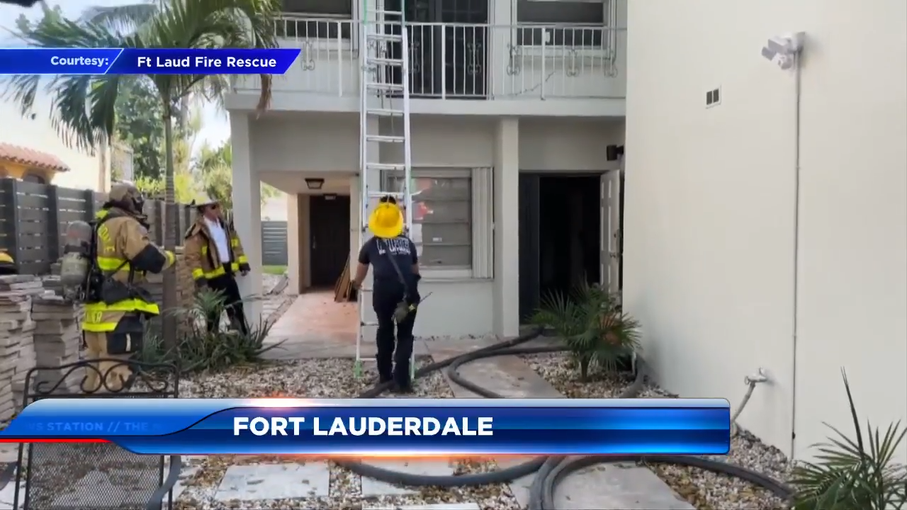 Fire breaks out at apartment building in Fort Lauderdale - WSVN 7News | Miami News, Weather ...