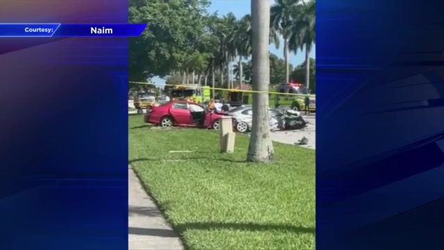 Multi Vehicle Crash In Sw Miami Dade Leads To Street Closure Wsvn