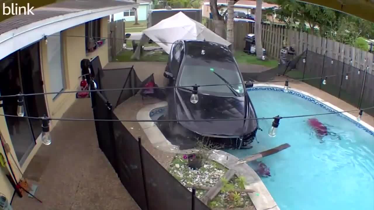 No one hurt after car with baby inside plunges into pool in Sunrise ...