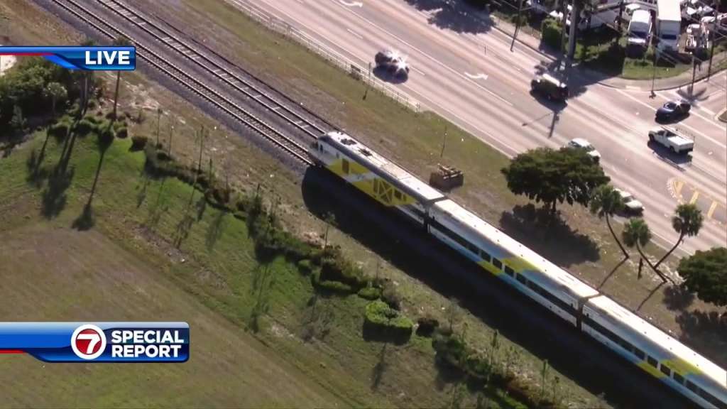 Driver hospitalized after collision with Brightline train in Deerfield ...