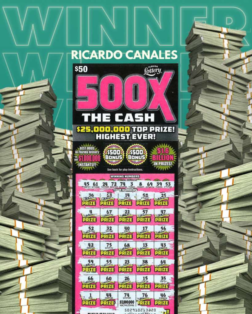 BROWARD COUNTY MAN CLAIMS $1 MILLION PRIZE PLAYING THE 500X THE CASH ...