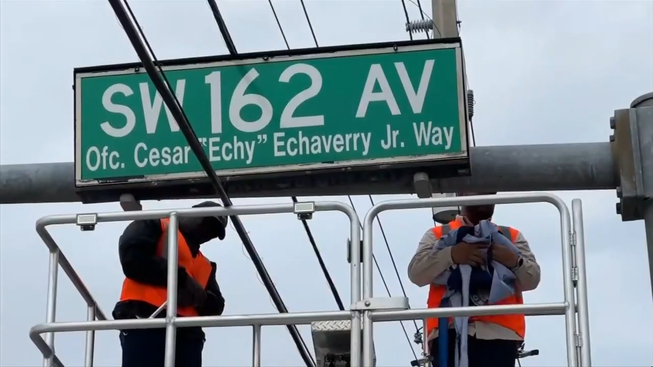Street in SW Miami-Dade named in honor of fallen MDPD officer - WSVN ...