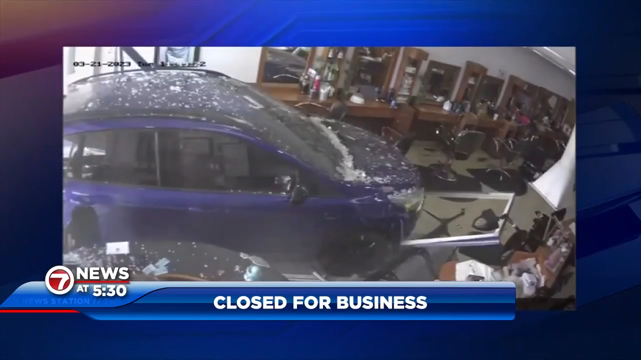 Surveillance video shows car crashing into Hialeah beauty salon - WSVN ...