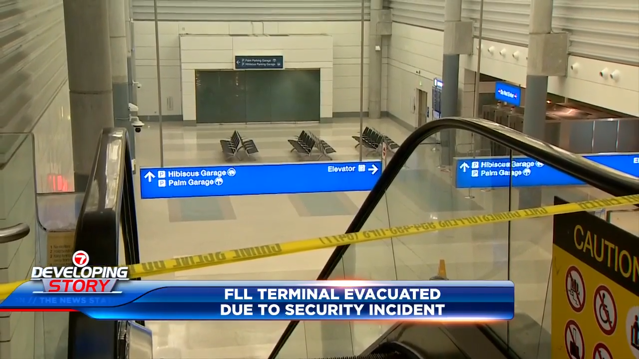 FLL airport partially evacuated for security probe - WSVN 7News | Miami ...
