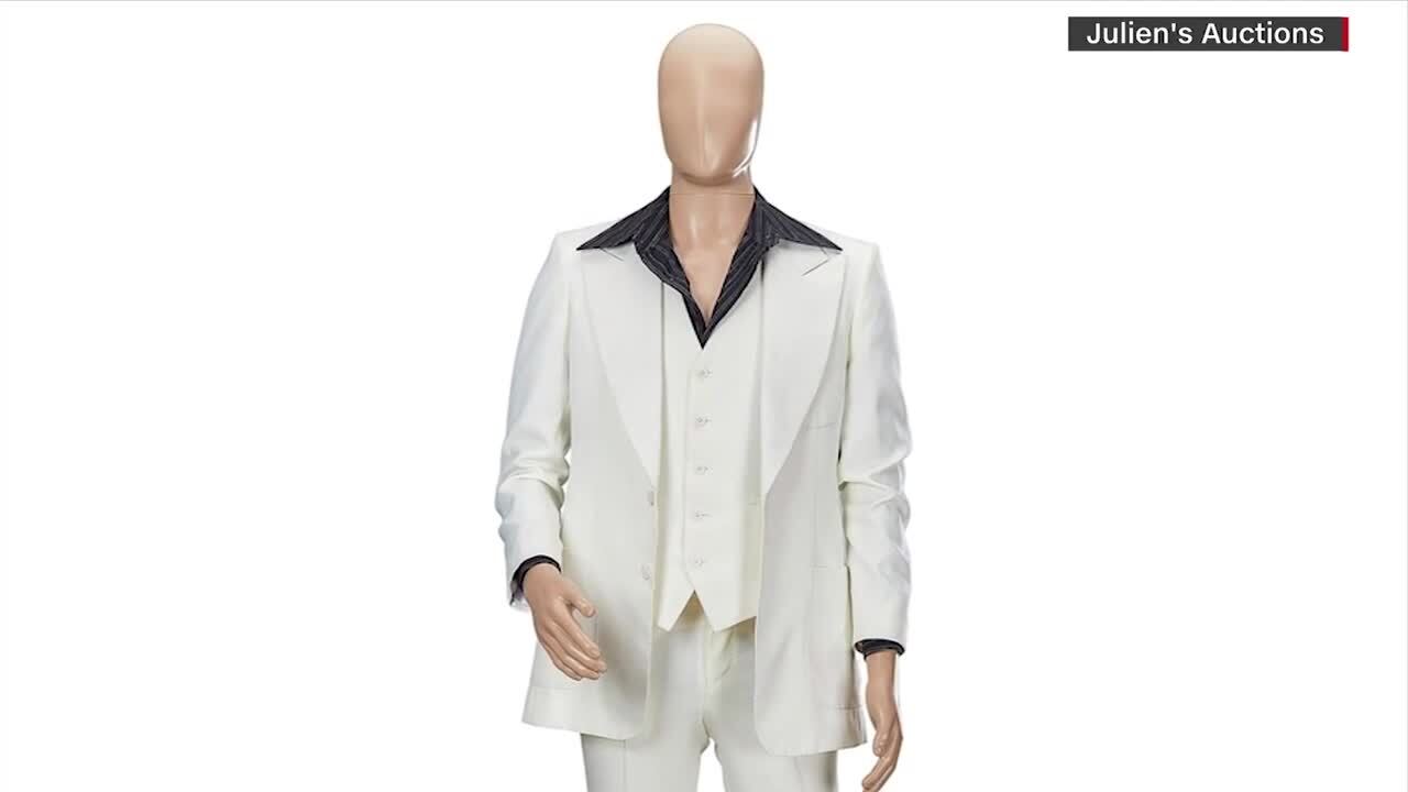 John Travolta’s white ‘Saturday Night Fever’ suit is up for auction ...