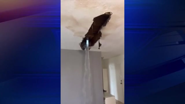 Video shows water from burst pipe gushing into unit at North Bay ...