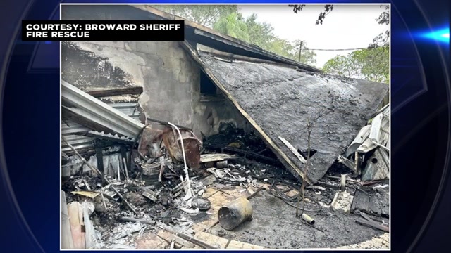 Porch roof collapses after fire breaks out at Cooper City home - WSVN ...