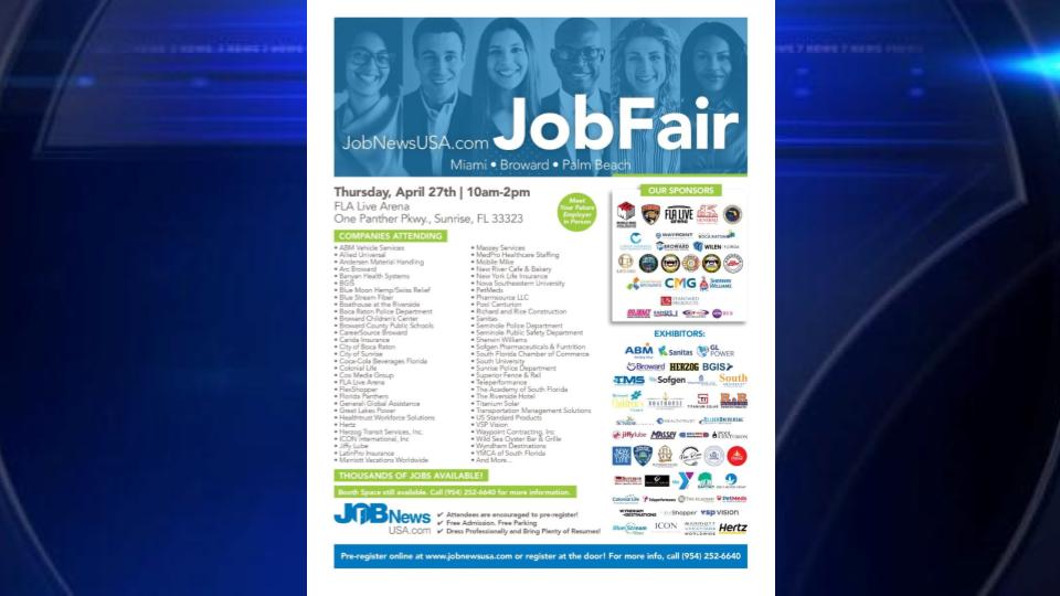 FLA Live Arena hosting mega job fair - WSVN 7News | Miami News, Weather ...