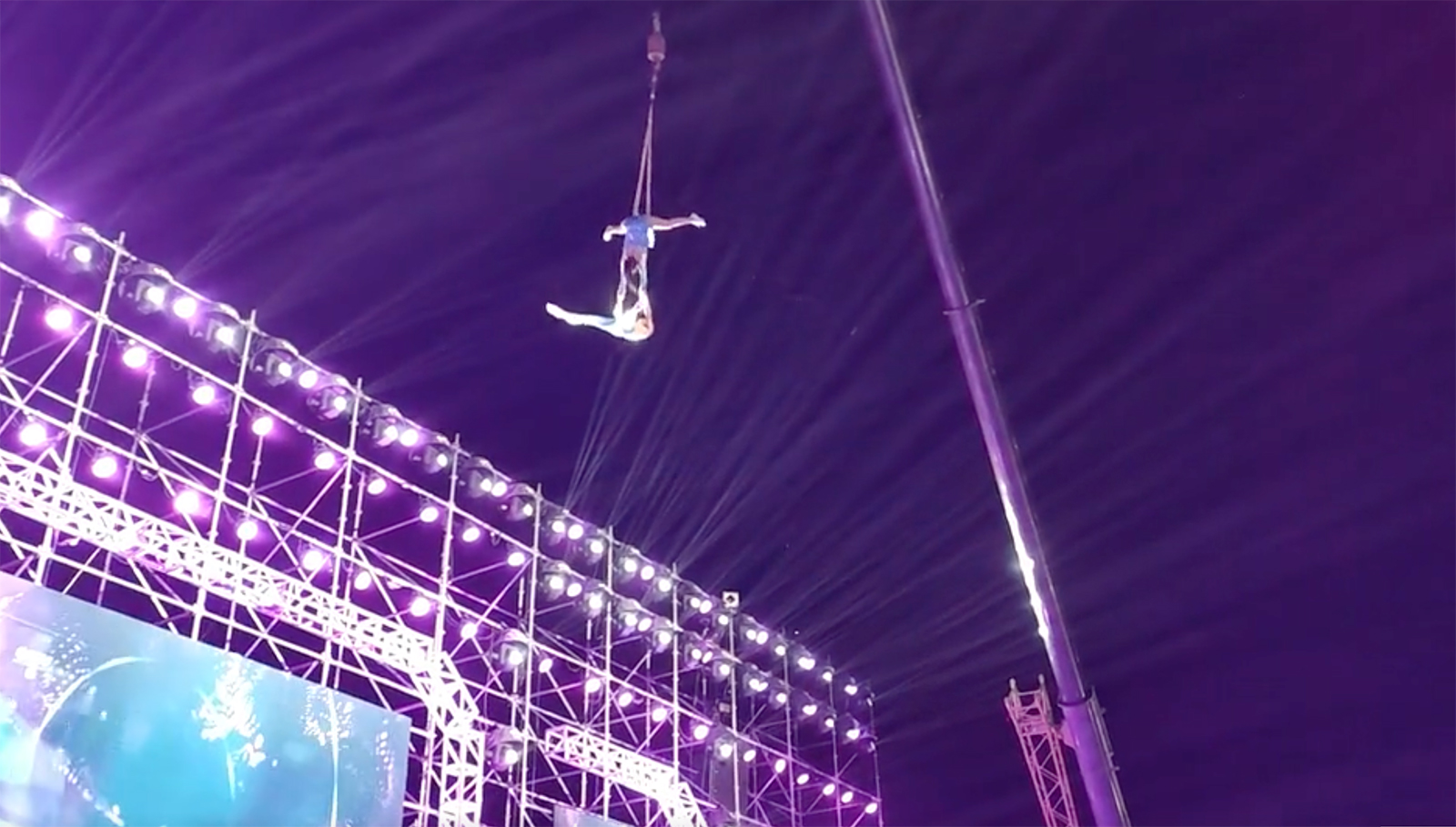 Chinese acrobat falls to her death during mid-air performance with ...