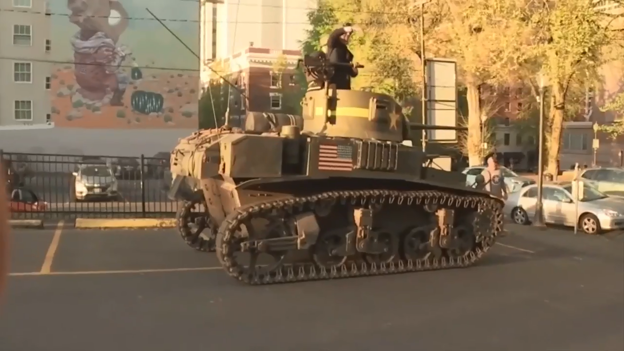Camas teens ride tank to prom flanked by Portland’s ‘Unipiper’ - WSVN ...