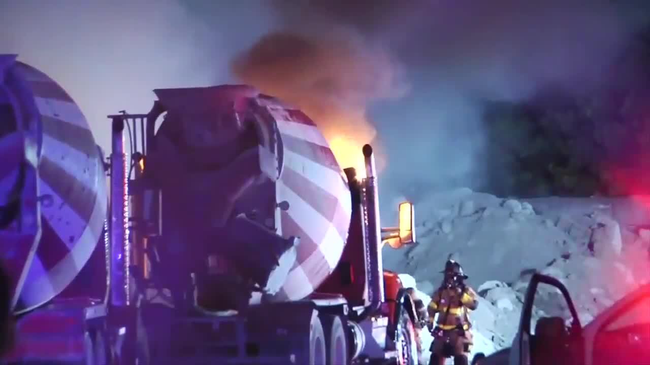 Firefighters Extinguish Blaze At Concrete Plant In Miami Gardens Wsvn