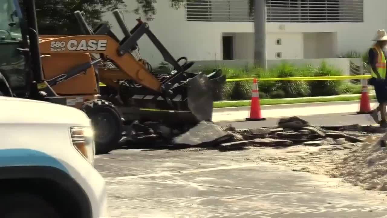 Crews work on water main break in Fort Lauderdale - WSVN 7News | Miami ...
