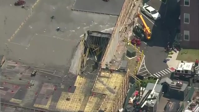 8 construction workers injured as building partially collapses during ...