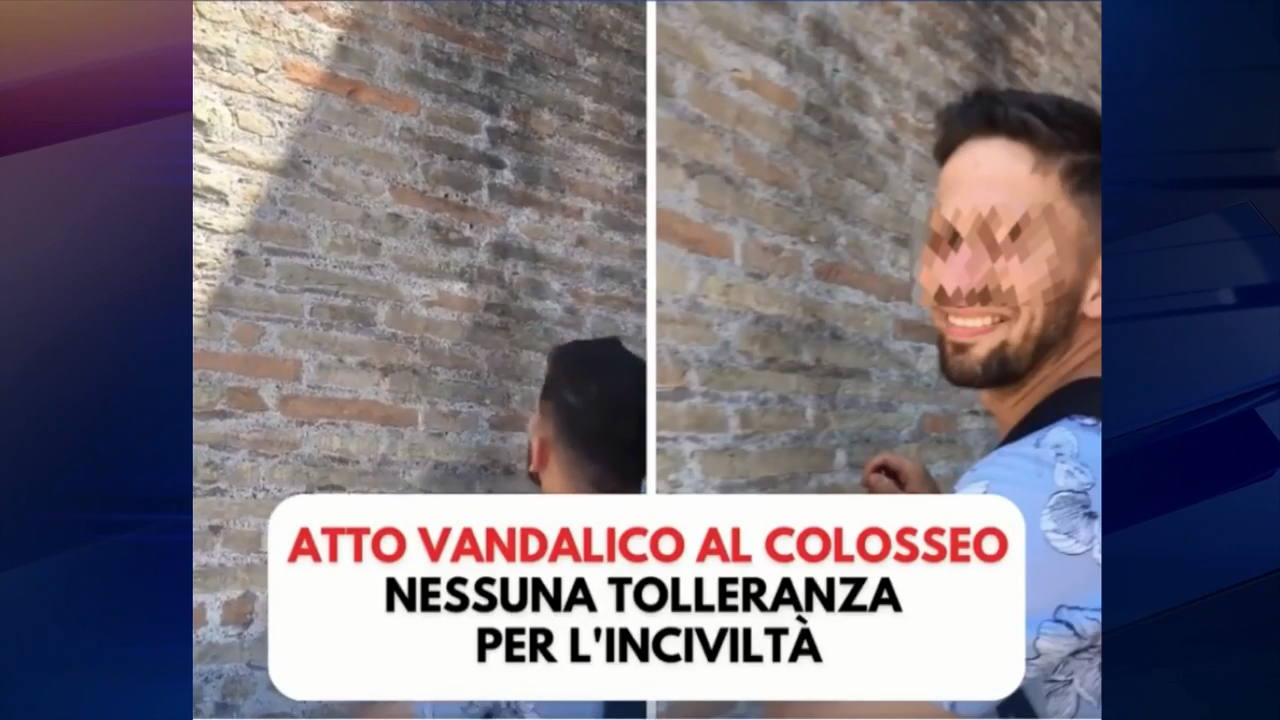 Italy looks for man seen in viral video carving graffiti into Rome’s ...