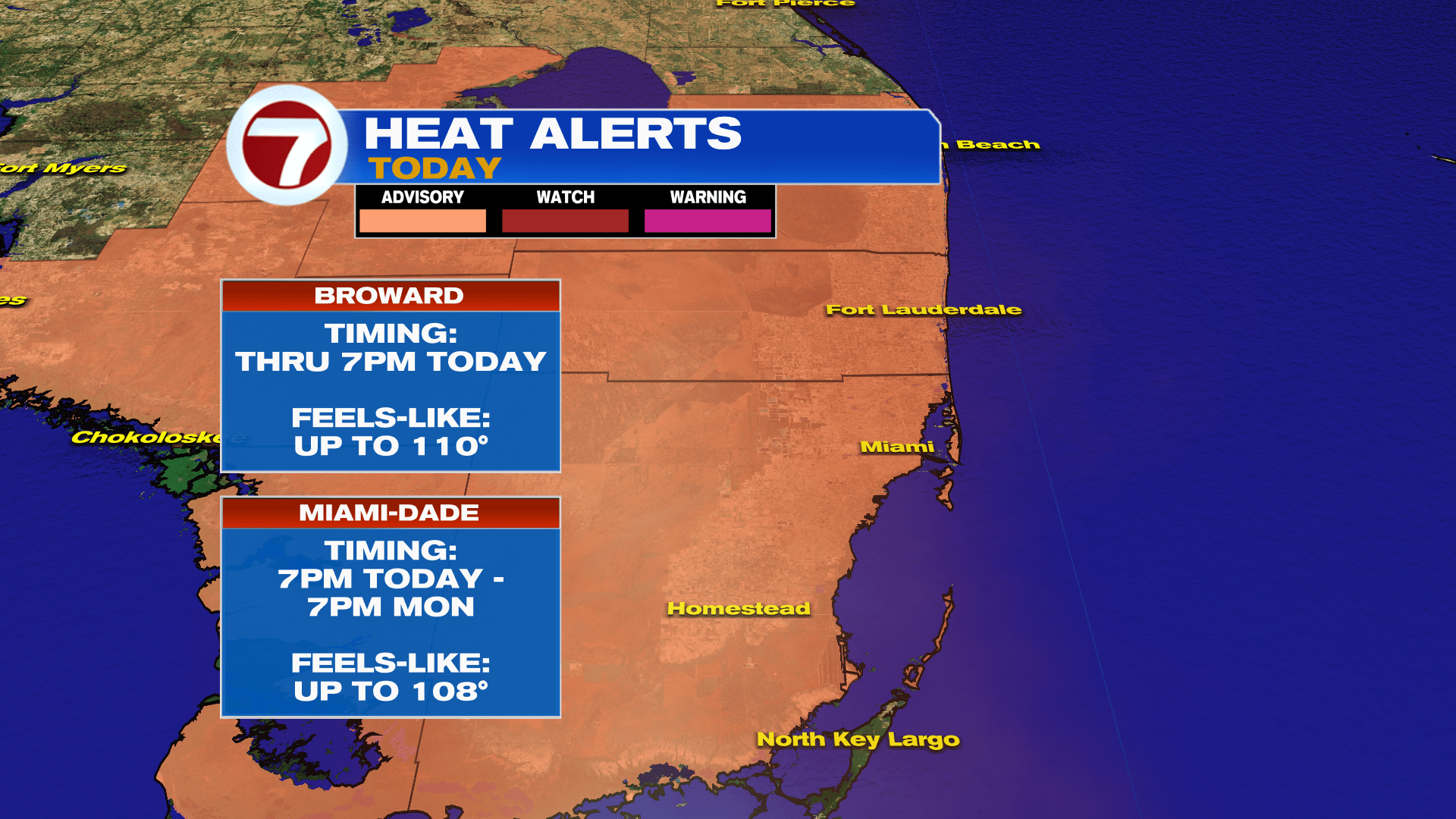 Excessive Heat Warning for Parts of South Florida - WSVN 7News | Miami ...