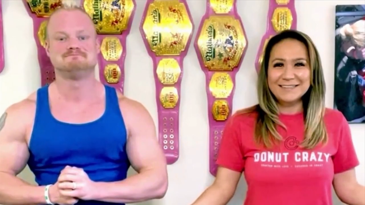Florida couple competes in annual Nathan’s hot dog eating contest ...