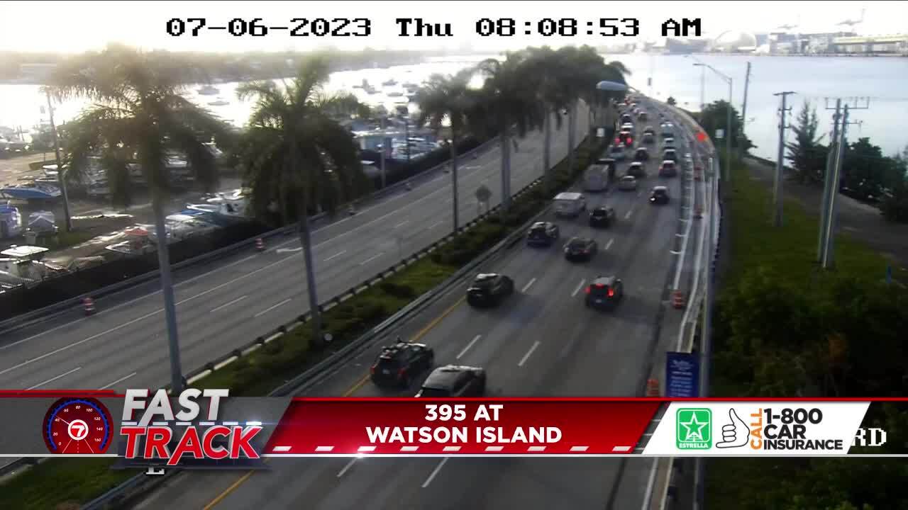 Emergency crews reopen east I-395 left lanes after clearing crash site ... Emergency crews reopen east I-395 left lanes after clearing crash site ...
