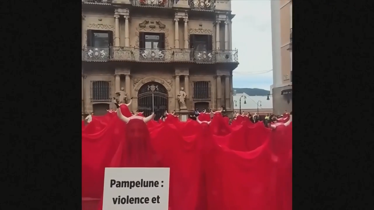 Protest ahead of San Fermin bull-running festival - WSVN 7News | Miami ...