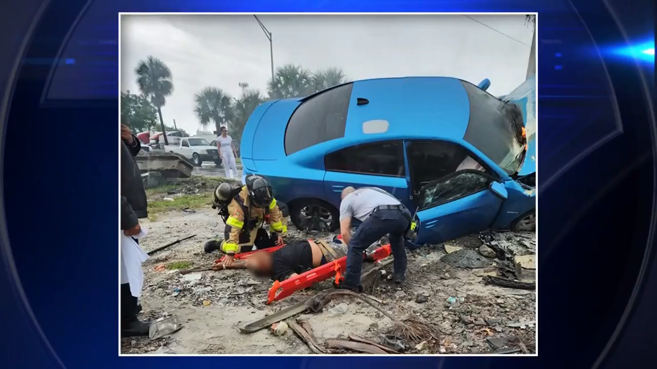 Driver Hospitalized After Crash At Railroad Crossing In Nw Miami Dade