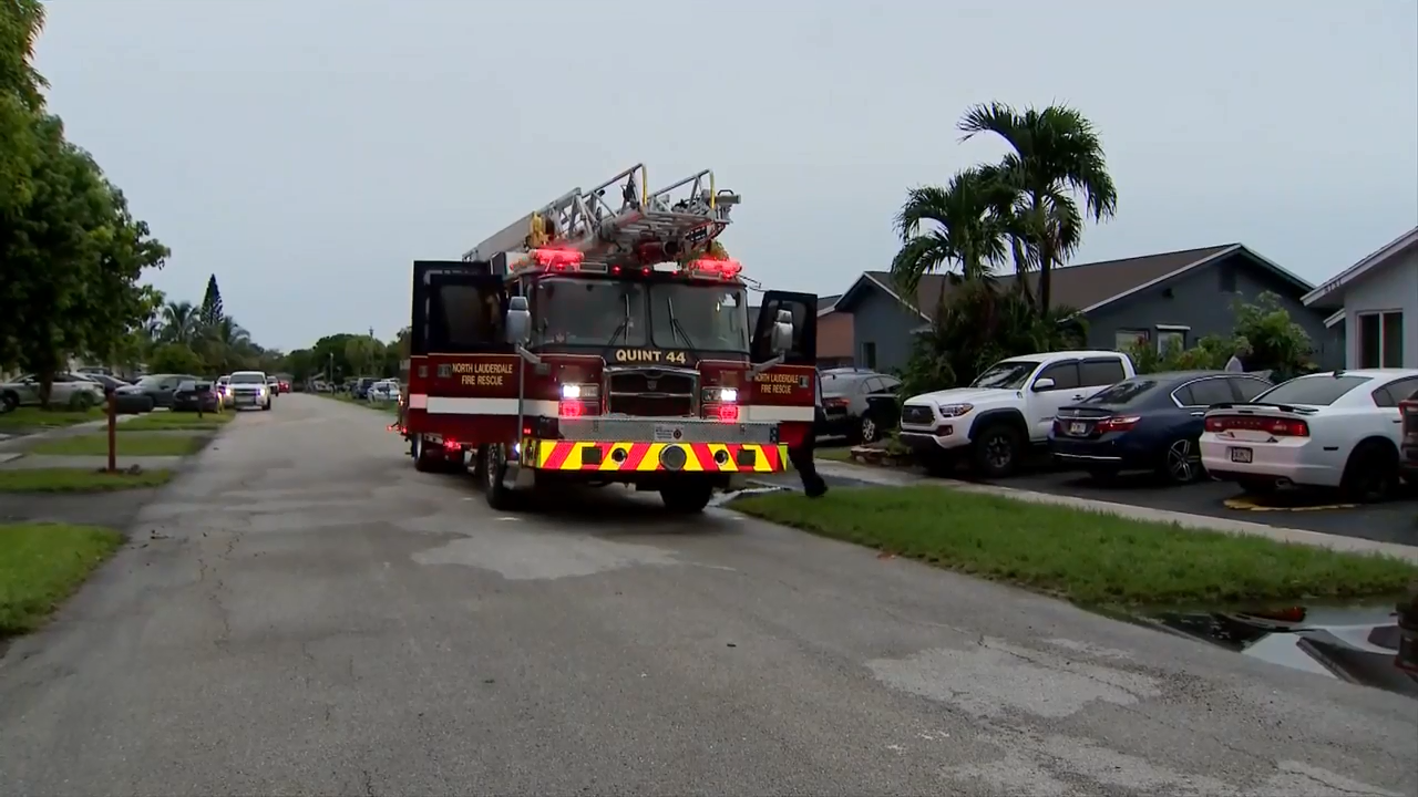 Firefighters Respond To North Lauderdale House Blaze Possibly Caused By