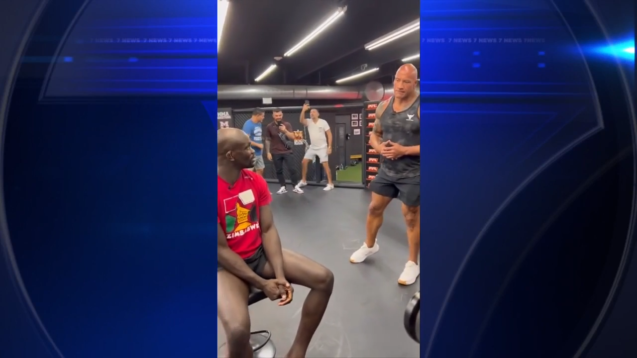 The Rock surprises UFC newcomer Themba Gorimbo with gym encounter in ...