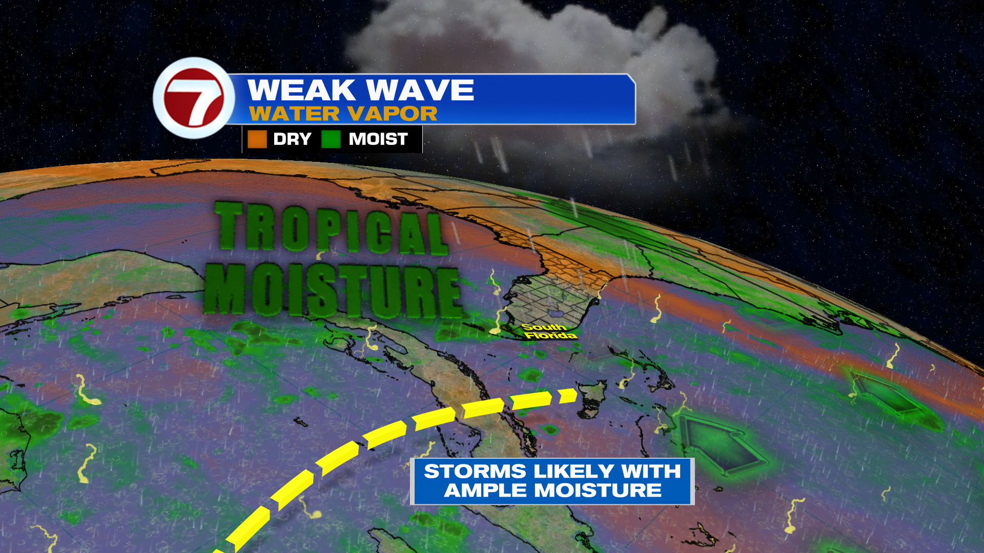 Tropical Wave Fueling Storms into South Florida - WSVN 7News | Miami ...