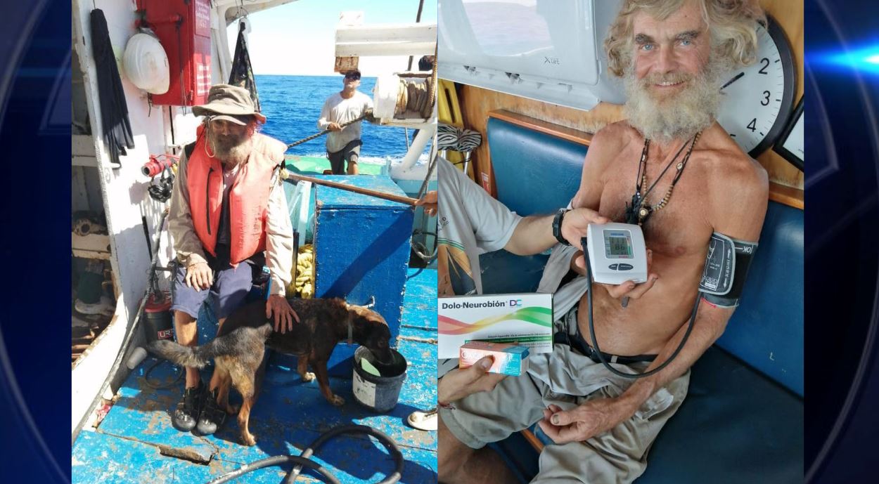 Rescued Australian man who was adrift 3 months in Pacific with dog ...