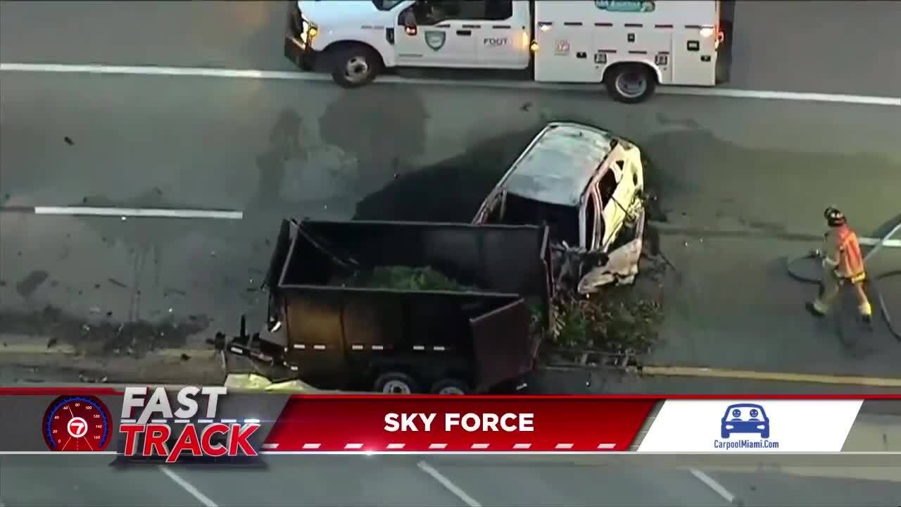 Crash shuts down off-ramp onto US-441 from I-595 - WSVN 7News | Miami ...