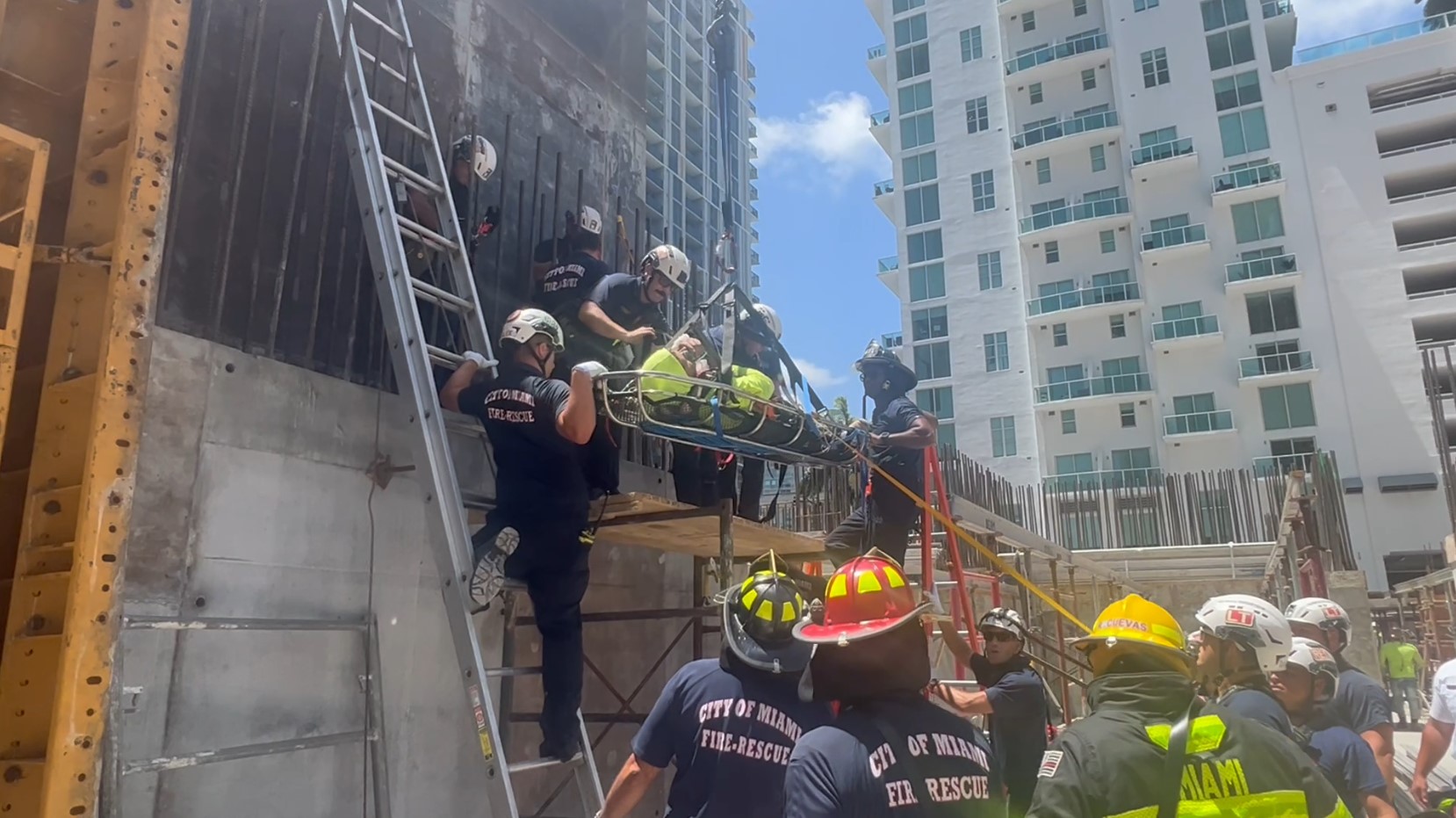 Miami firefighters rescue construction worker impaled on rebar - WSVN ...