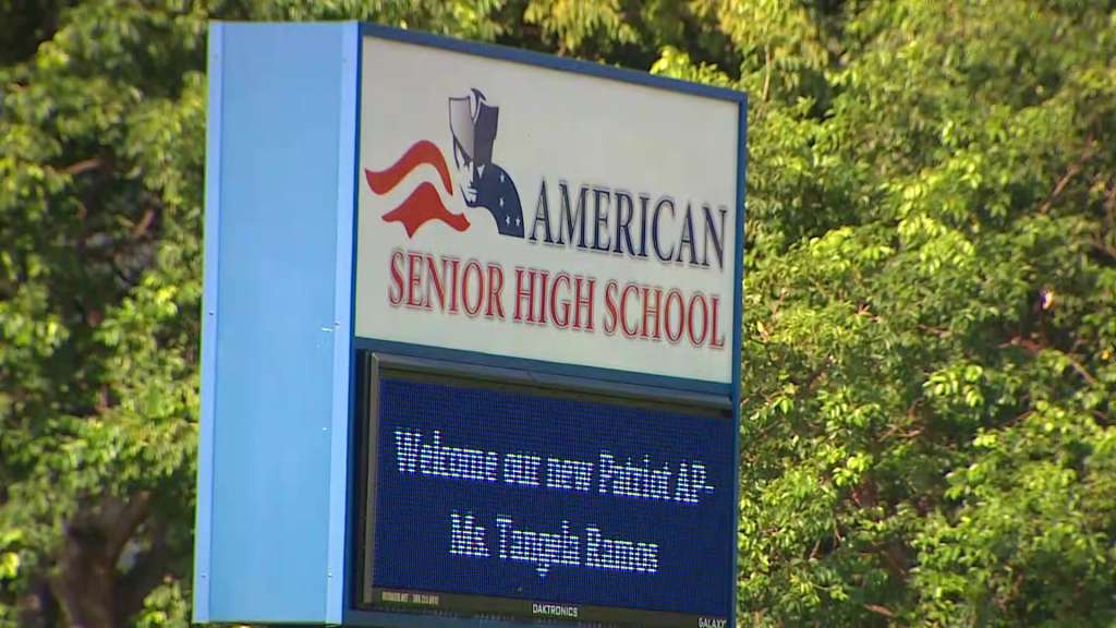 230825 AMERICAN SENIOR HIGH SCHOOL SIGN – WSVN 7News | Miami News ...