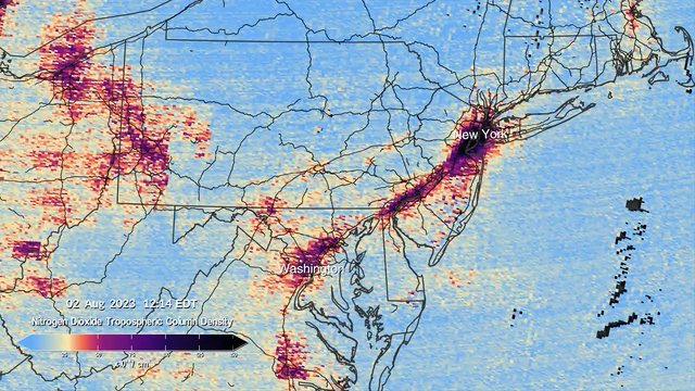 NASA’s TEMPO pollution monitoring instrument unveils first data maps ...
