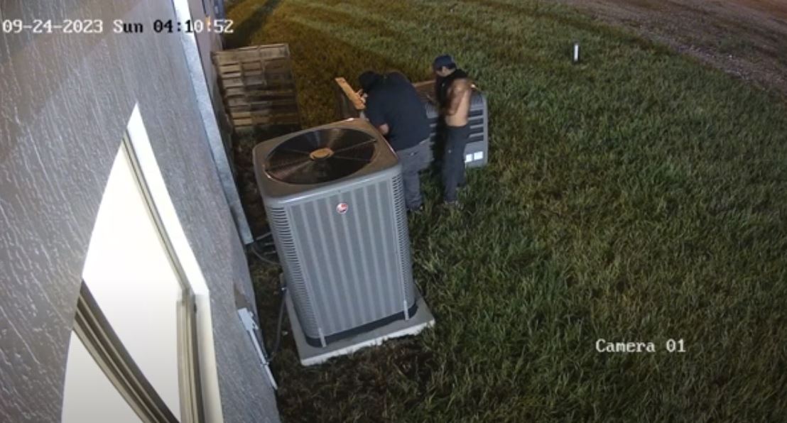 Caught on camera: Thieves steal air conditioning unit from church ...