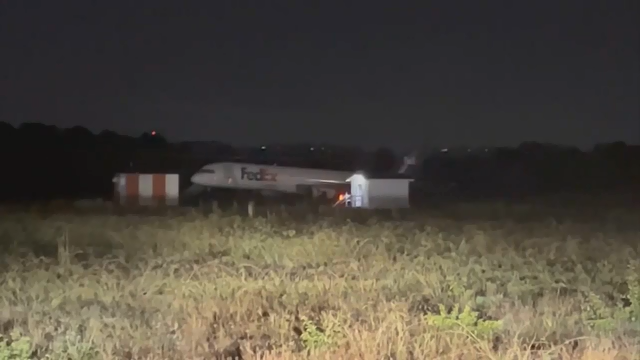 FedEx jet skids off the runway at a Tennessee airport after landing gear failure - WSVN 7News ...