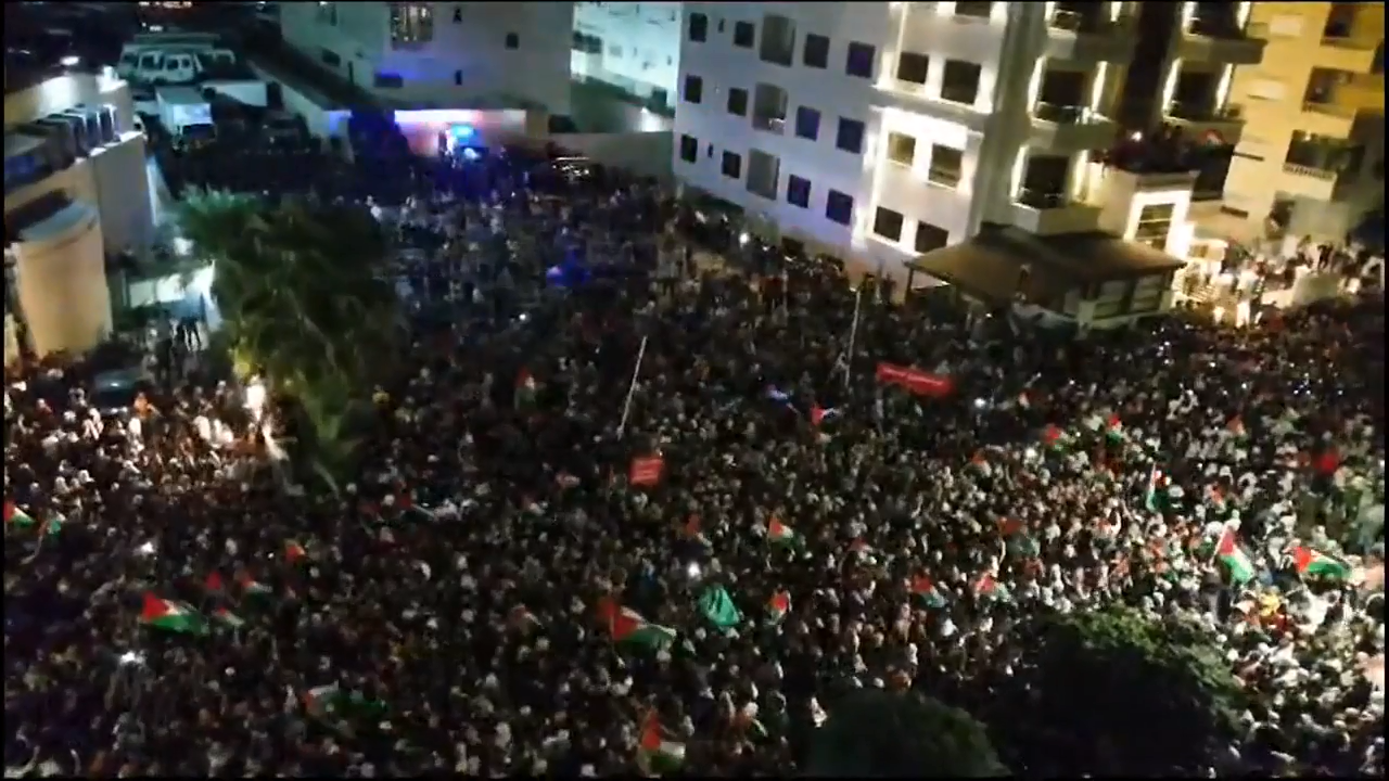 Protesters in Lebanon decrying Gaza hospital blast clash with security ...