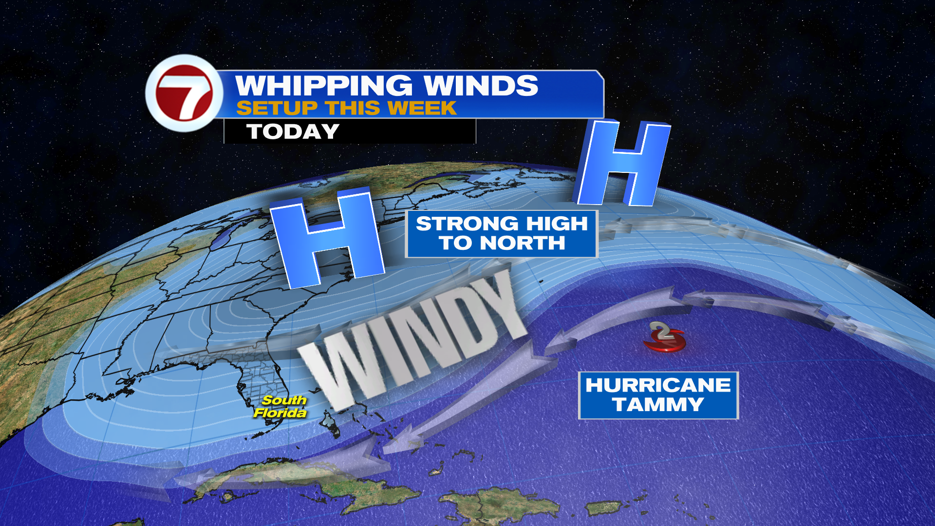 Whipping Wednesday Winds with Fly-By Clouds and Showers - WSVN 7News ...