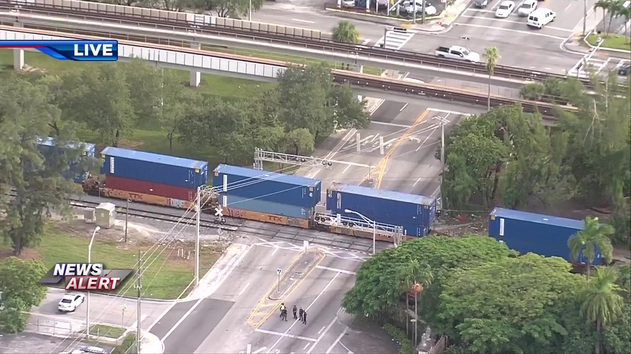 Man airlifted to hospital after being struck by train in Hialeah - WSVN ...