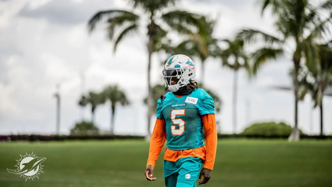Dolphins cornerback Jalen Ramsey practiced Wednesday for first time ...