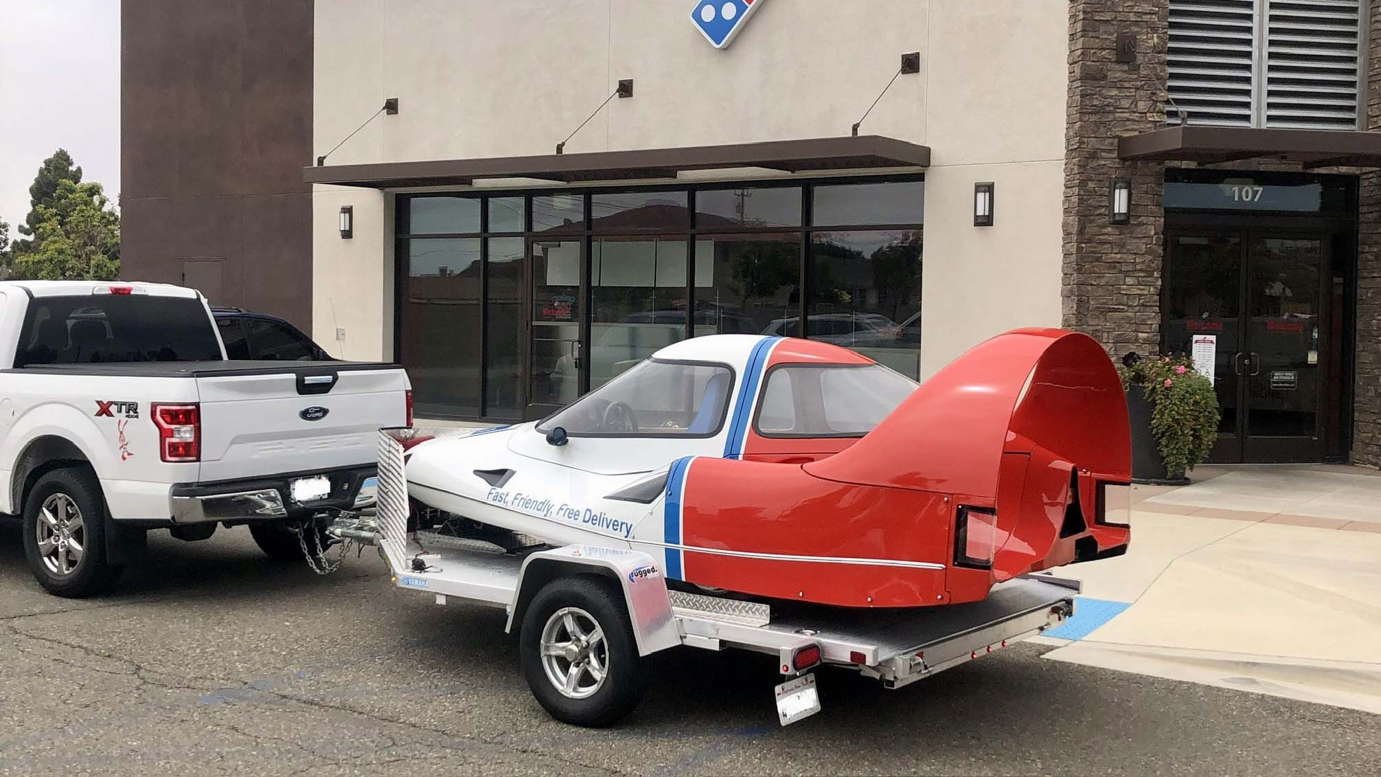 This 1980s Domino’s delivery car looks like a spaceship, and you can ...