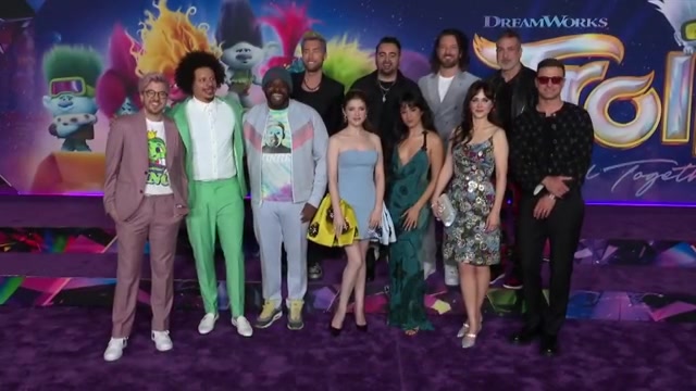 Stars of ‘Trolls: Band Together’ hit purple carpet at Los Angeles ...