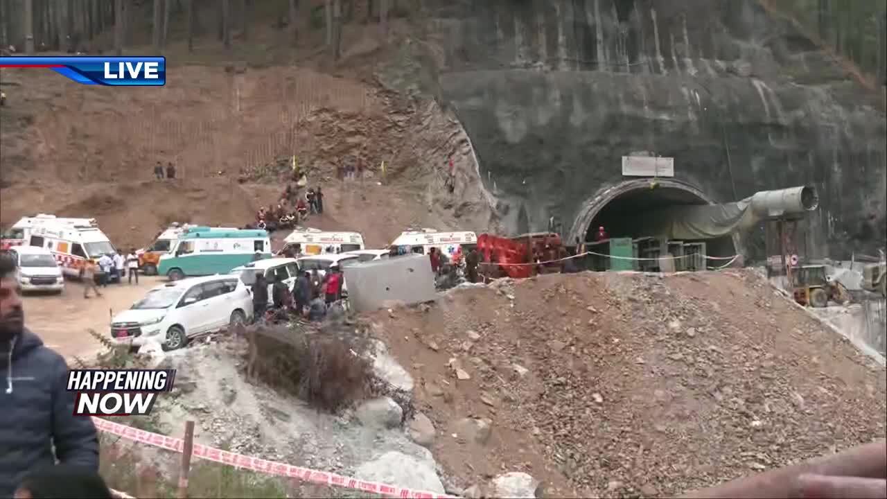 Indian rescuers pull out all 41 workers who were trapped in a tunnel ...