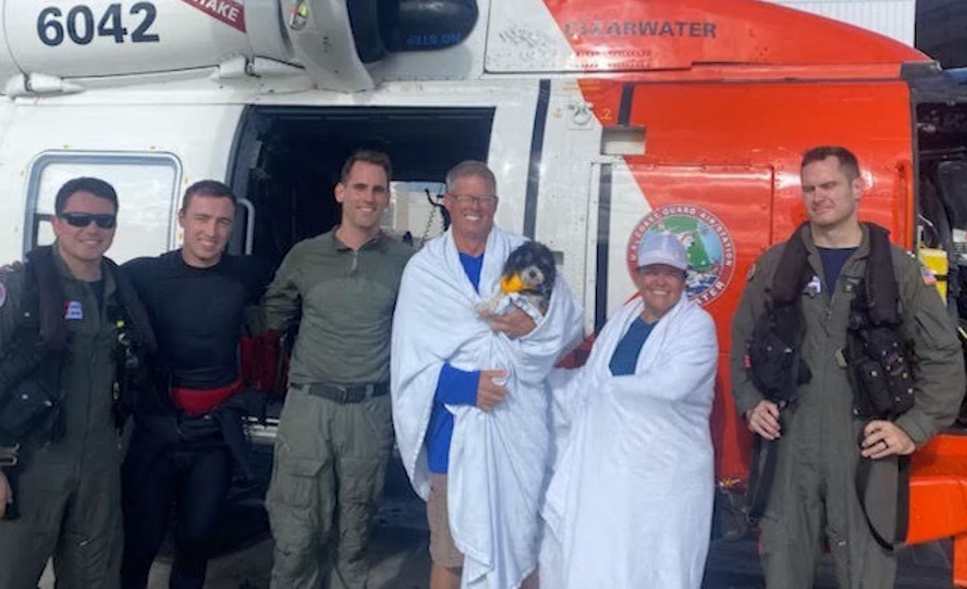 USCG rescues couple and dog stranded 90 miles off a Florida beach ...