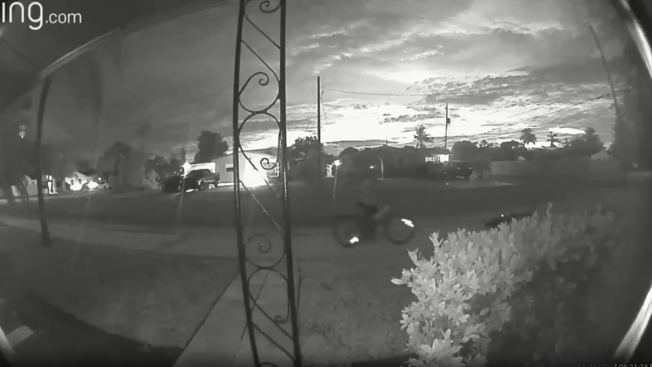 Police search for man caught on Ring camera stealing bike from ...